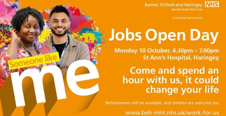 Barnet, Enfield and Haringey Mental Health Trust jobs open day 10 ...